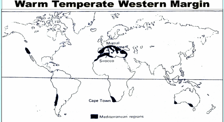 भूमध्य सागरीय जलवायु क्षेत्र (Mediterranean Climate) Definition, Types ...